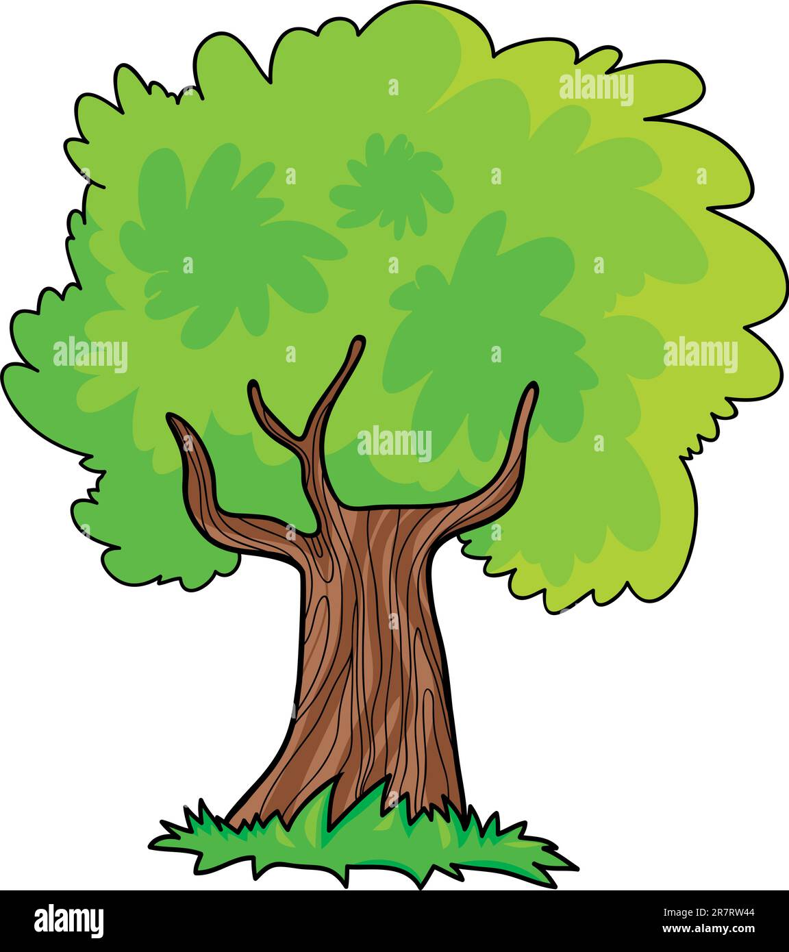 green tree cartoon illustration Stock Vector Image & Art - Alamy