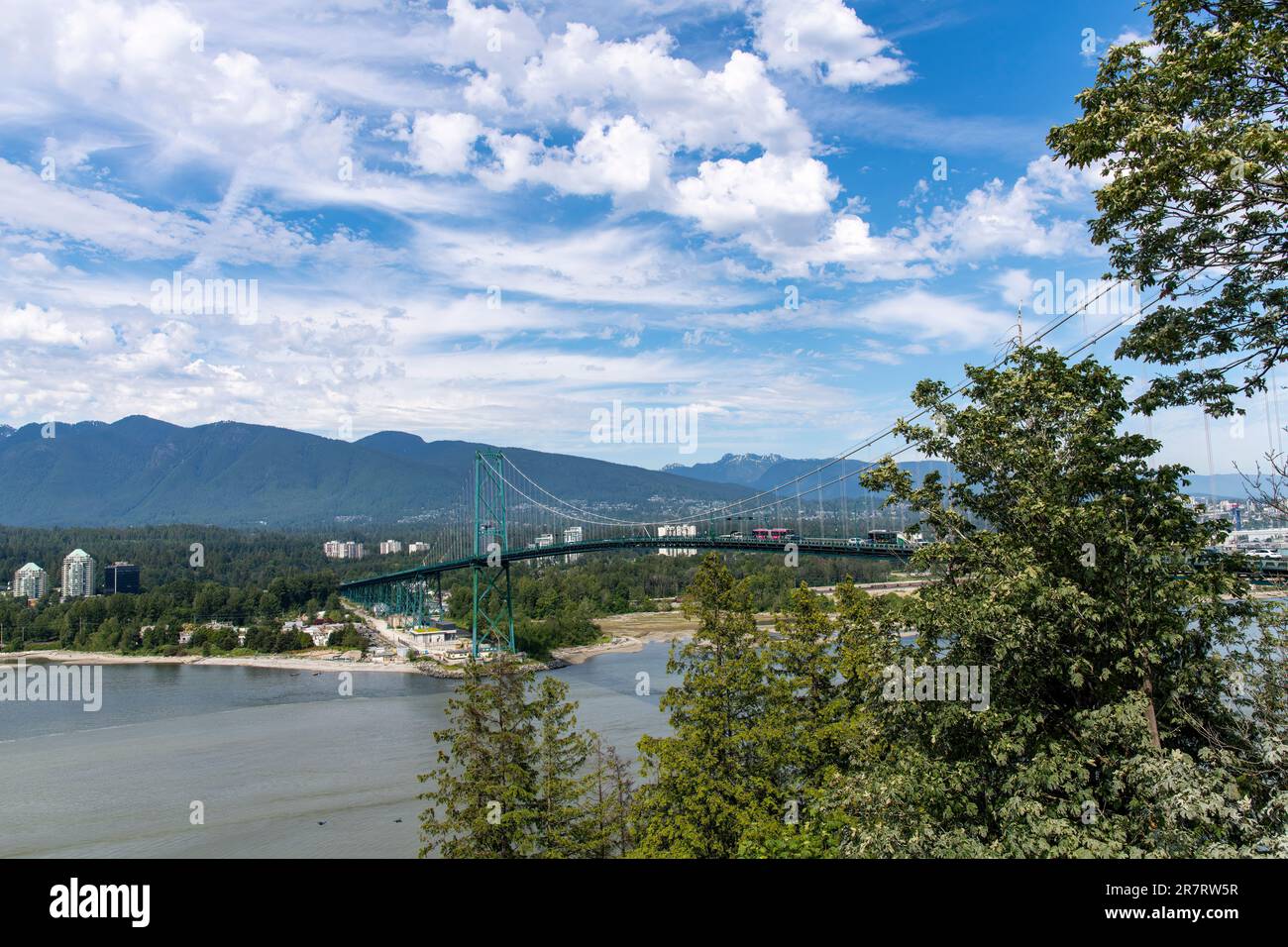 Vancouver, BC, Canada-July 2022; High level view of the suspension ...