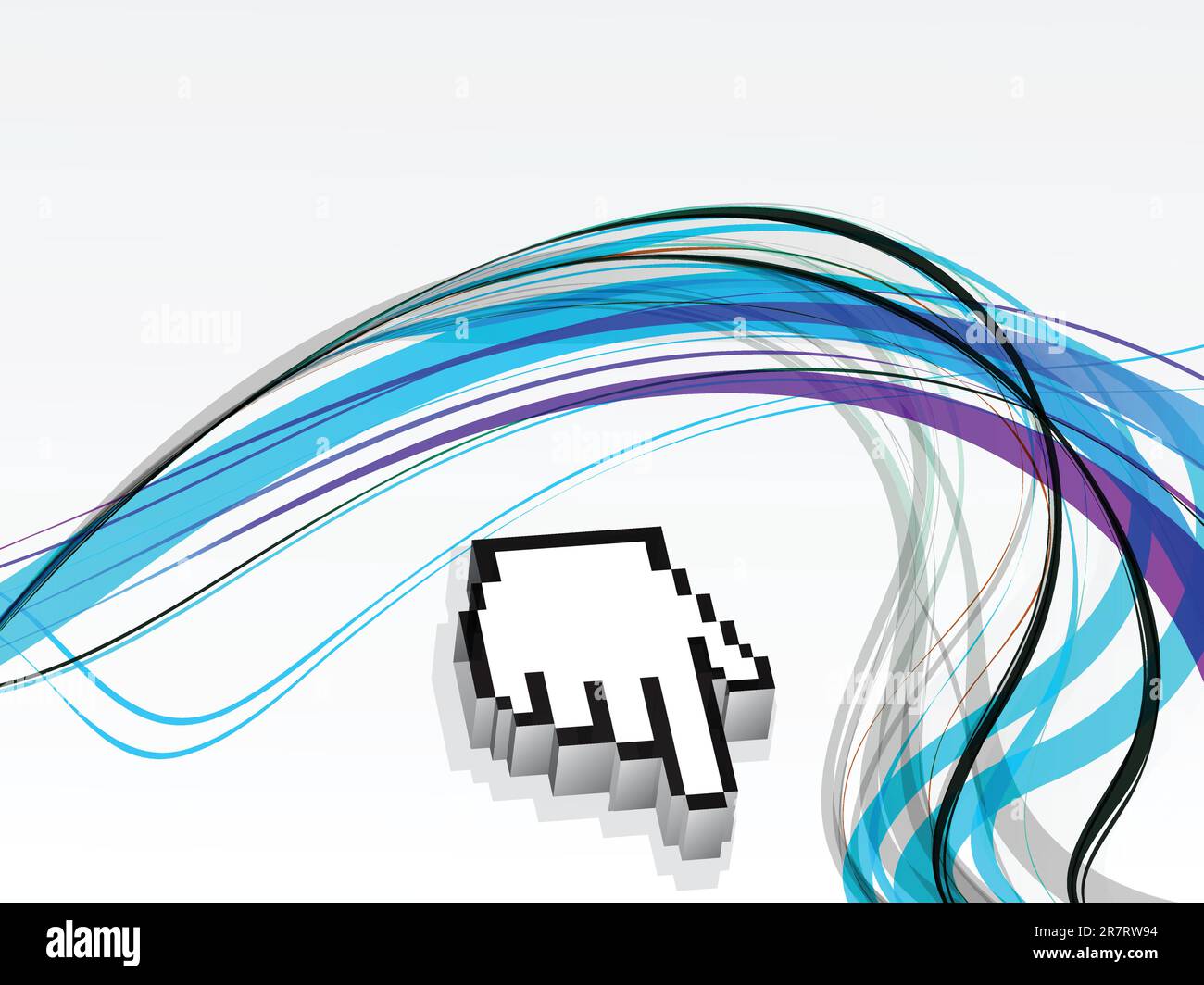 abstract colorful wave with cursor vector illustration Stock Vector ...