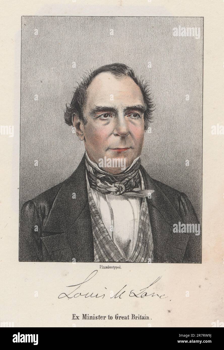 The National Plumbeotype Gallery - Louis McLane 1847 Stock Photo - Alamy