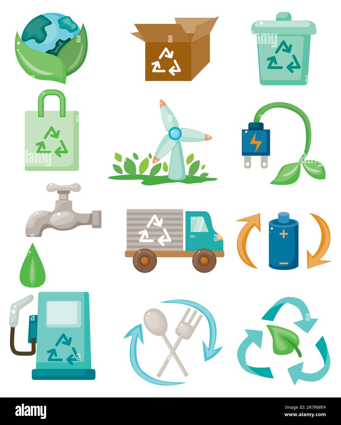 cartoon eco icon Stock Vector Image & Art - Alamy