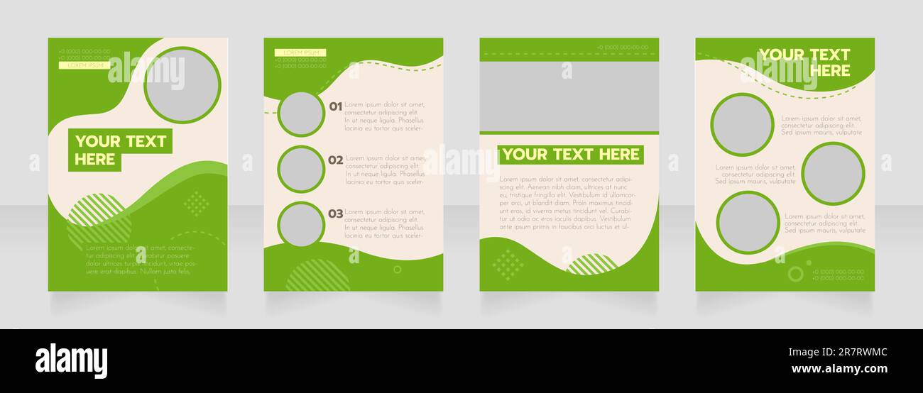 Graduation green wavy blank brochure layout design Stock Vector Image ...