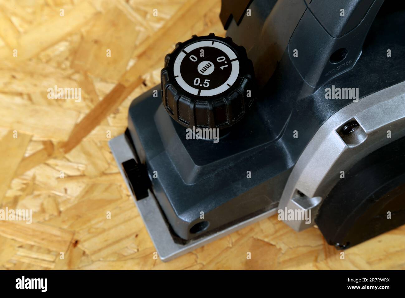 Plane (tool) - electric planer for joinery Stock Photo - Alamy