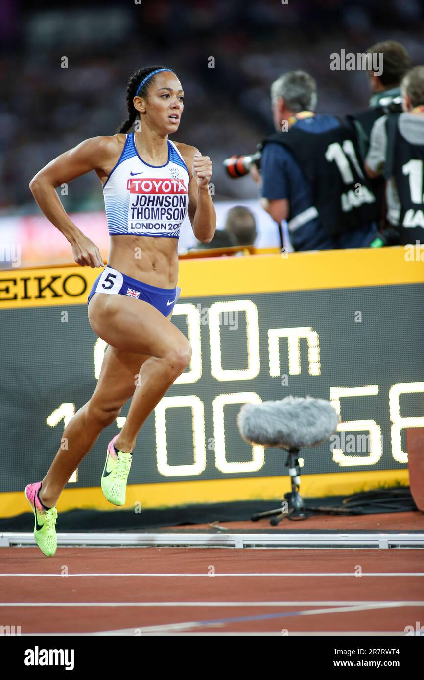 Katarina Johnson-Thompson participating in the Heptathlon at the World ...