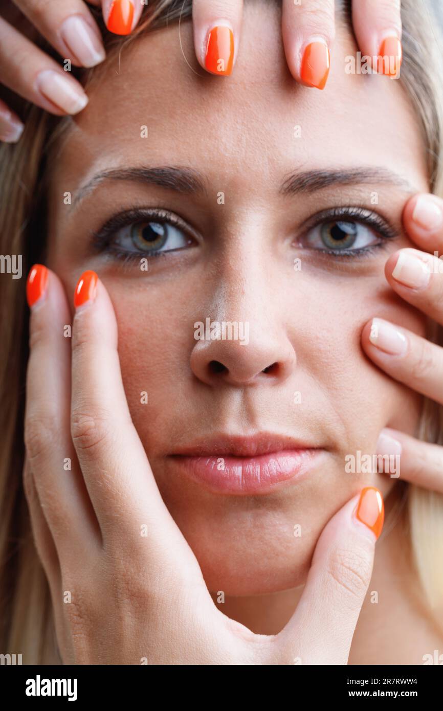 Concealing tension hi-res stock photography and images - Alamy