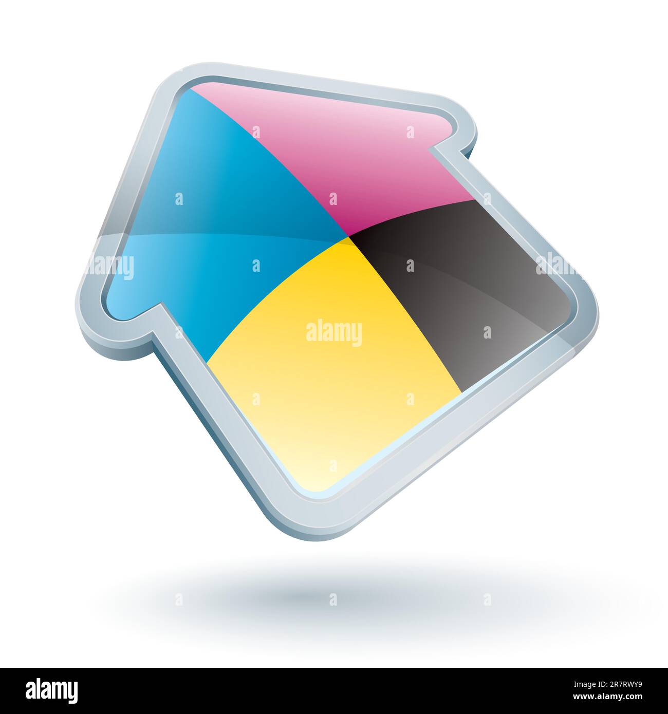 Icon of an house with cmyk symbol on interior Stock Vector Image & Art ...