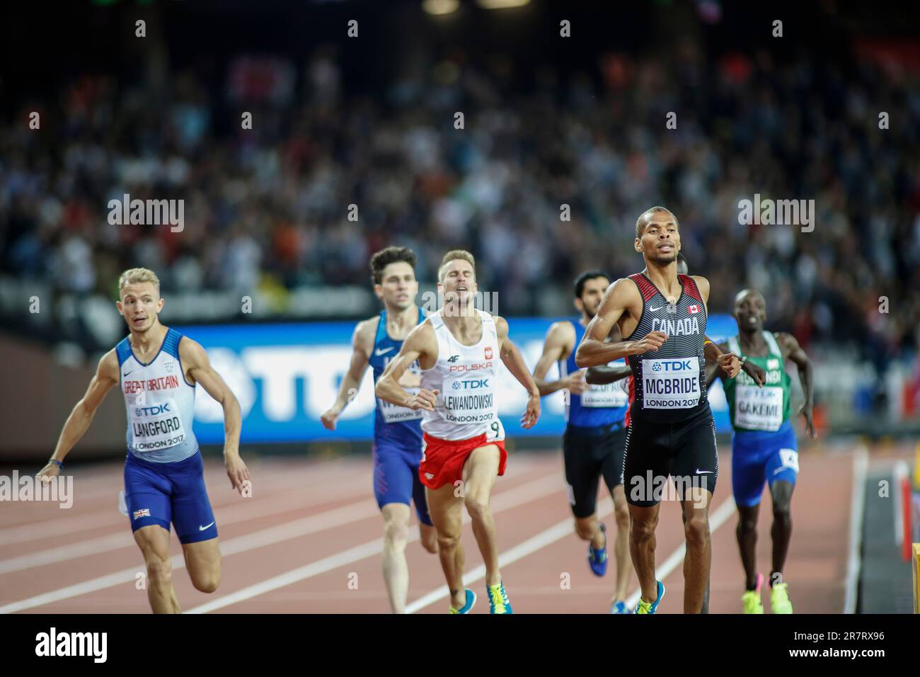 Brandon McBride participating in the 800 meter at the World Athletics Championships London 2017 ...
