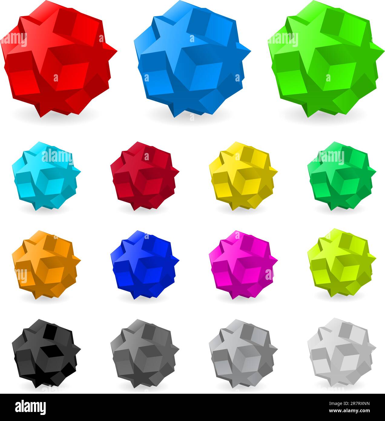 Abstract star in various combinations of position for training Stock ...