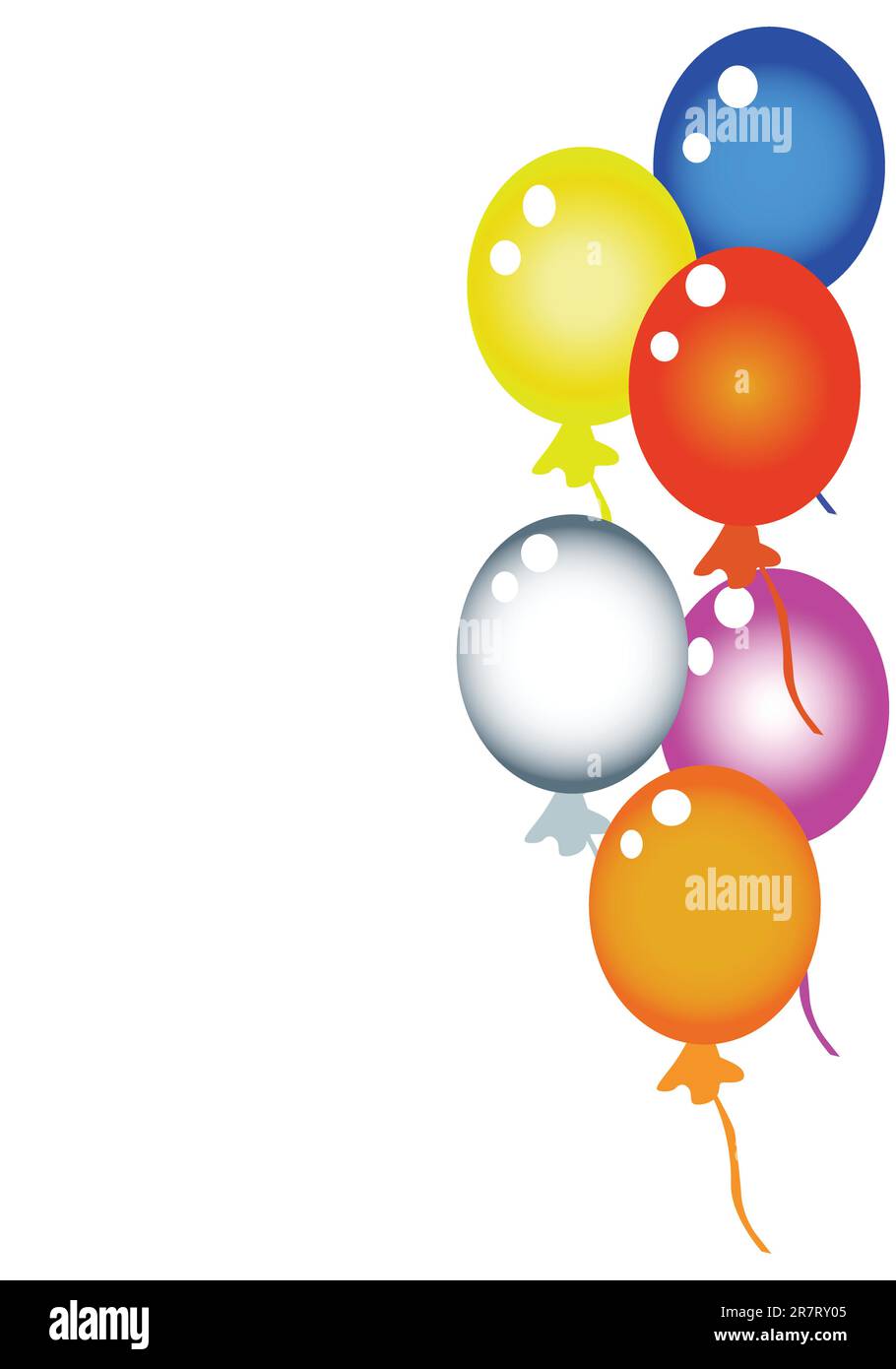 Party birthday fireworks balloons Cut Out Stock Images & Pictures - Alamy