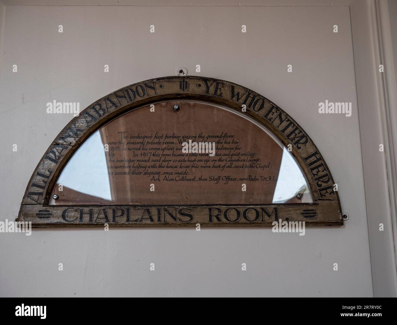 This is the interior of the house and museum at Talbot House in the ...