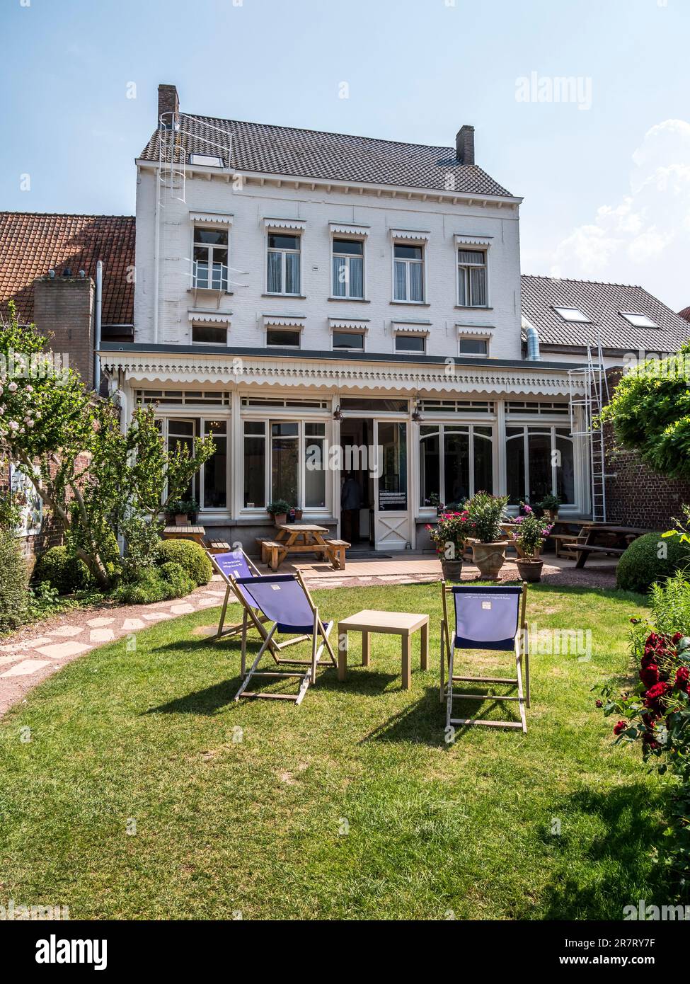 These are the gardens at Talbot House in the Belgium town of Poperinge ...