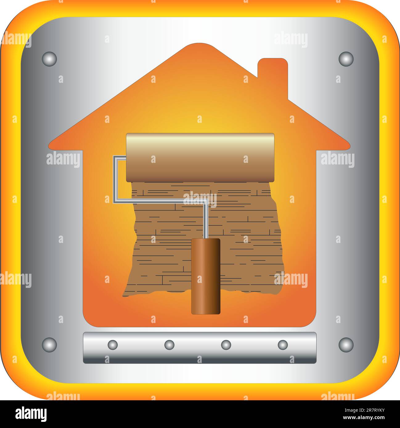 sign tools for repair with roller to paint walls Stock Vector Image ...