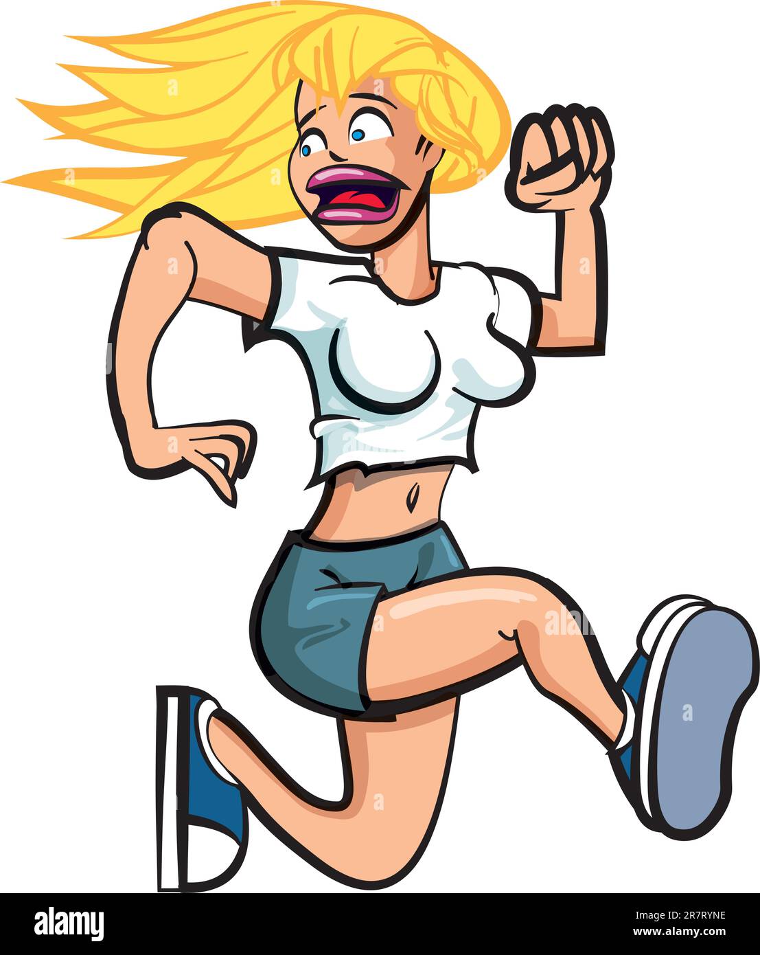 Cartoon Runner Girl