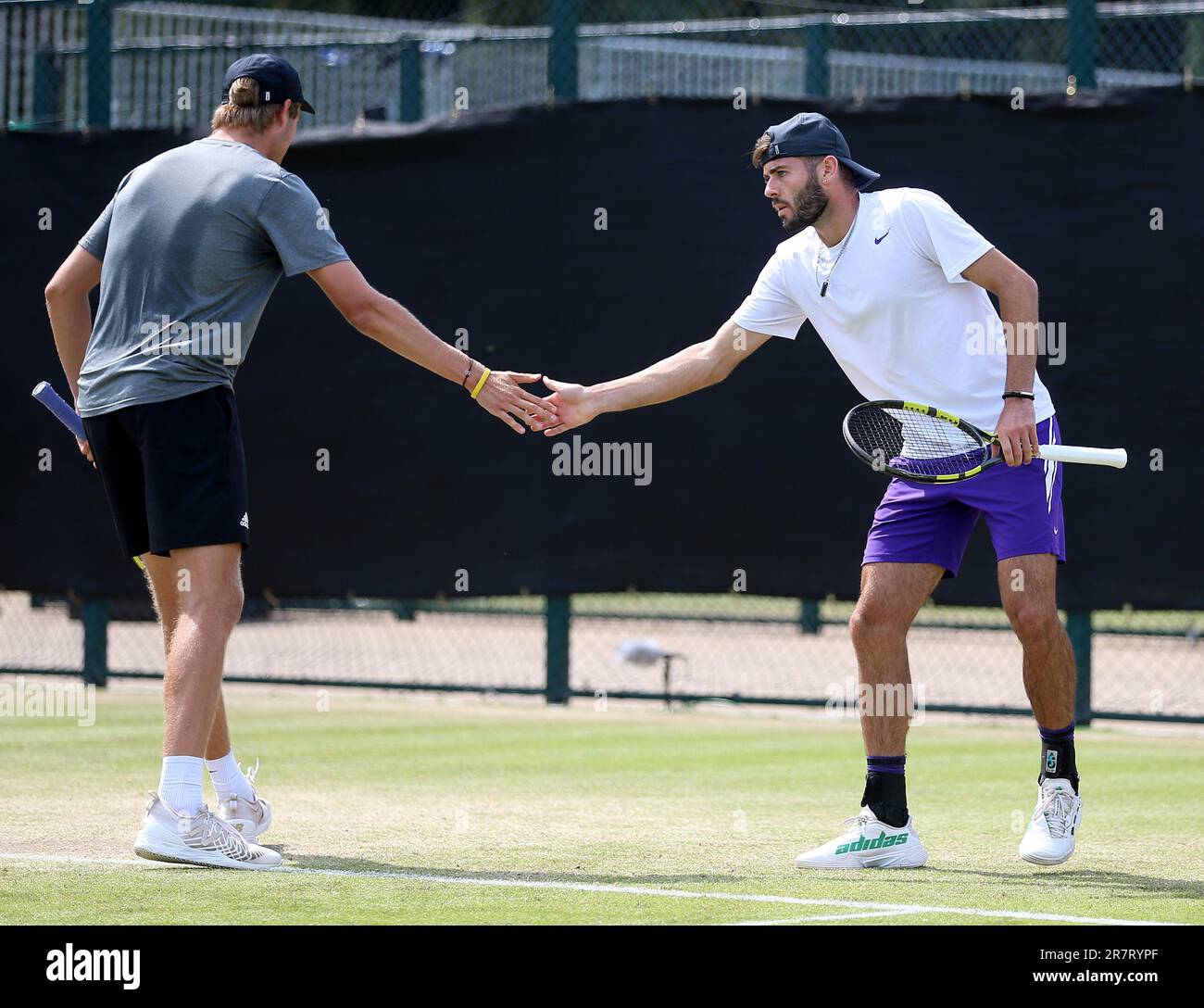 Great Britain's Johannus Monday (left) and Great Britain's Jacob ...