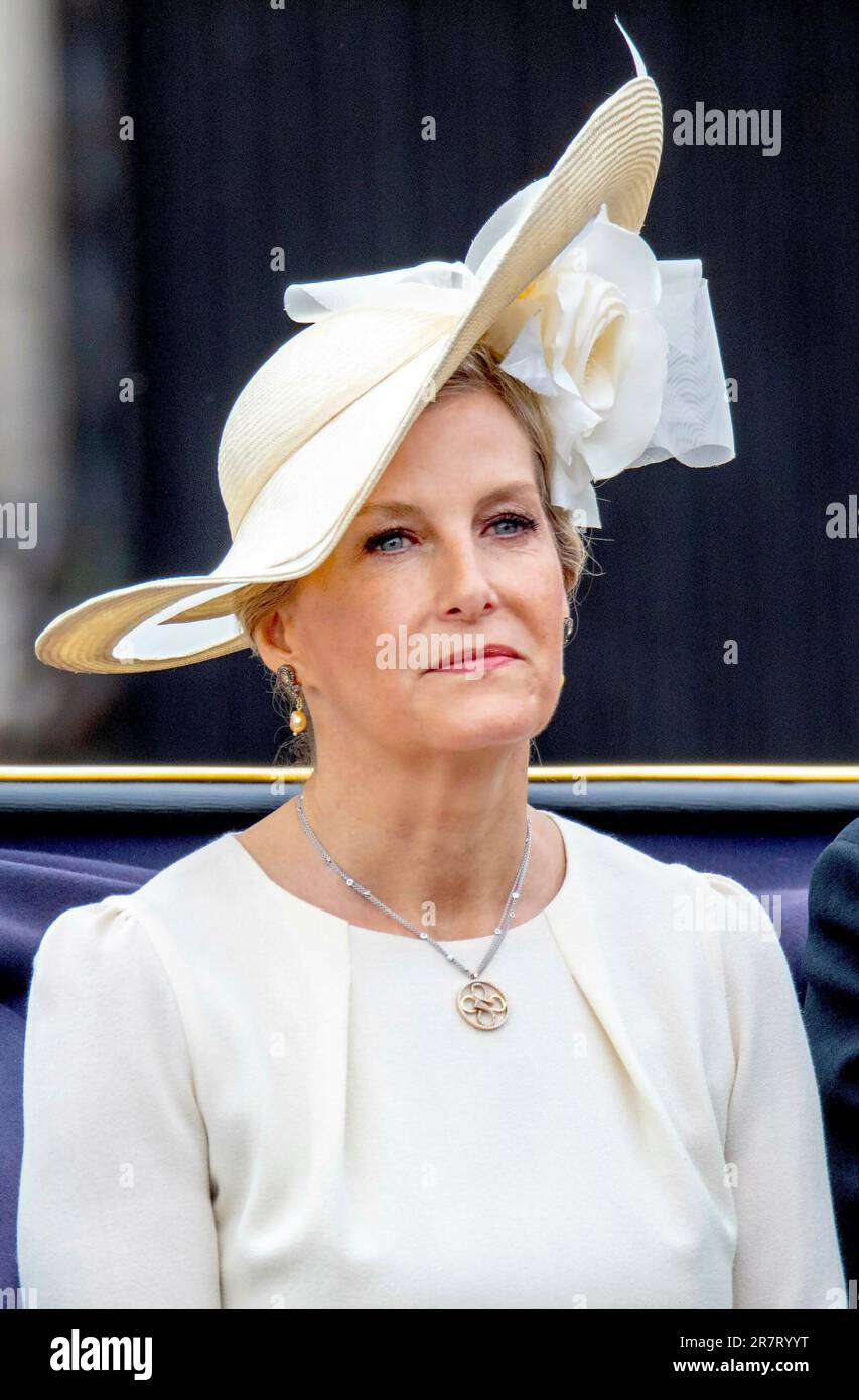 Sophie, Countess of Wessex leaves at Buckingham Palace in London, on ...