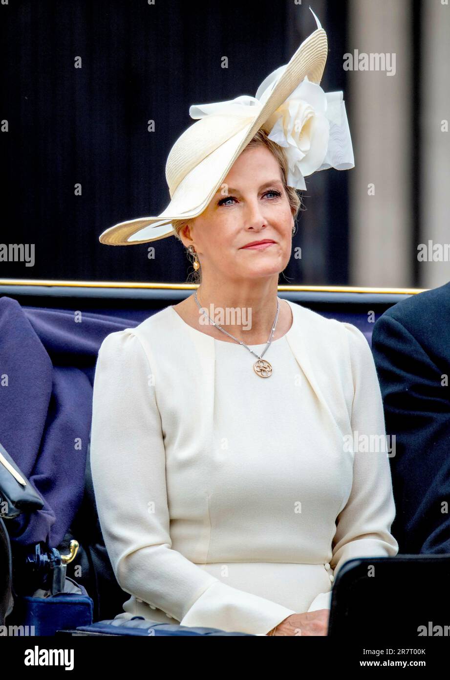 Sophie, Countess of Wessex leaves at Buckingham Palace in London, on ...
