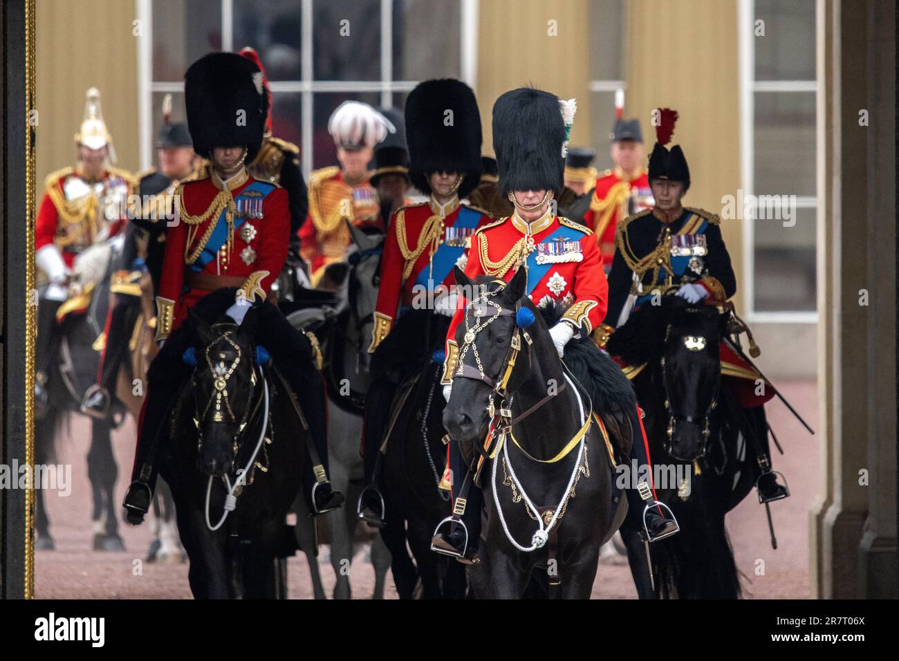 London, UK. 17 June 2023. HM King Charles III leads members of the ...