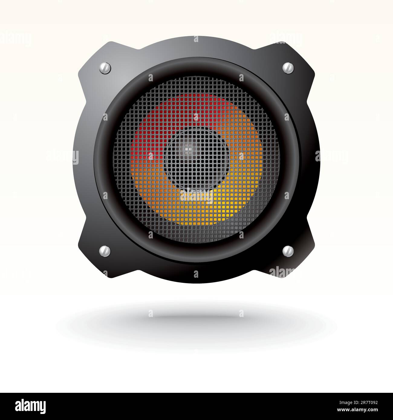 audio speaker with grid - vector illustration Stock Vector Image & Art ...