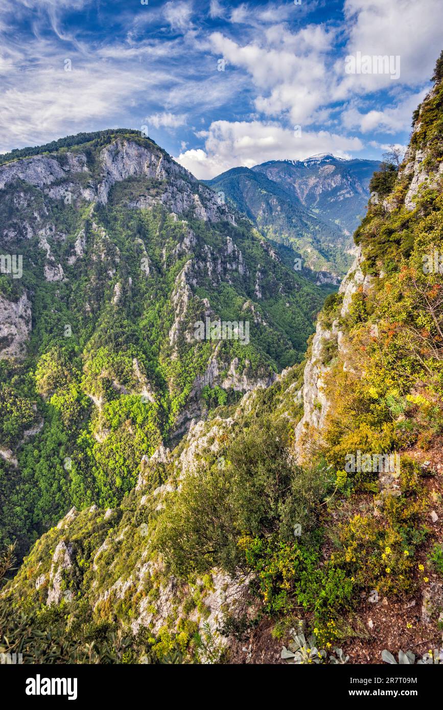 Enipeas River Gorge, Zilnia ridge, Mount Olympus range, Mount Olympus ...