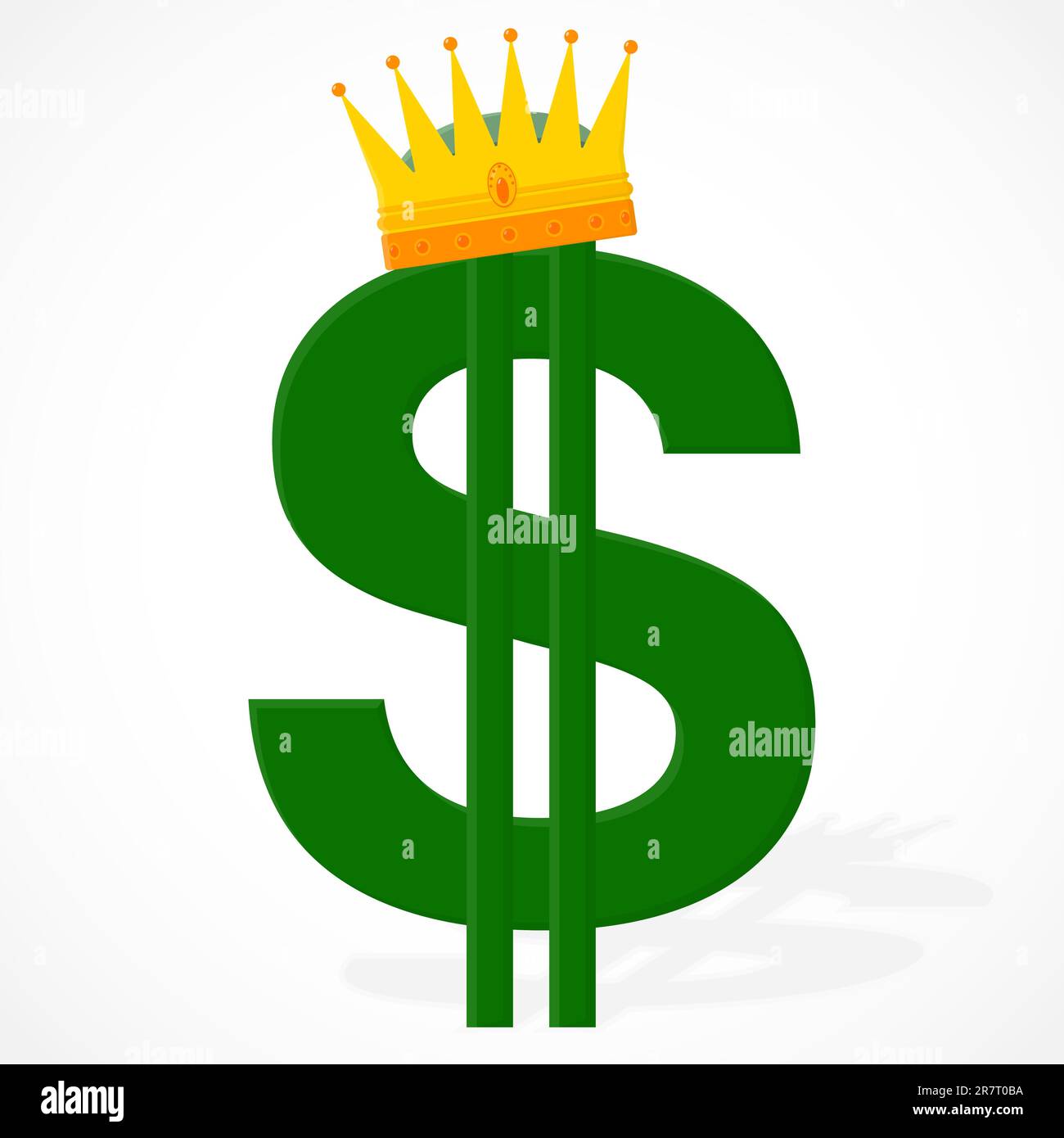 Green dollar sign on white Stock Vector Images - Alamy