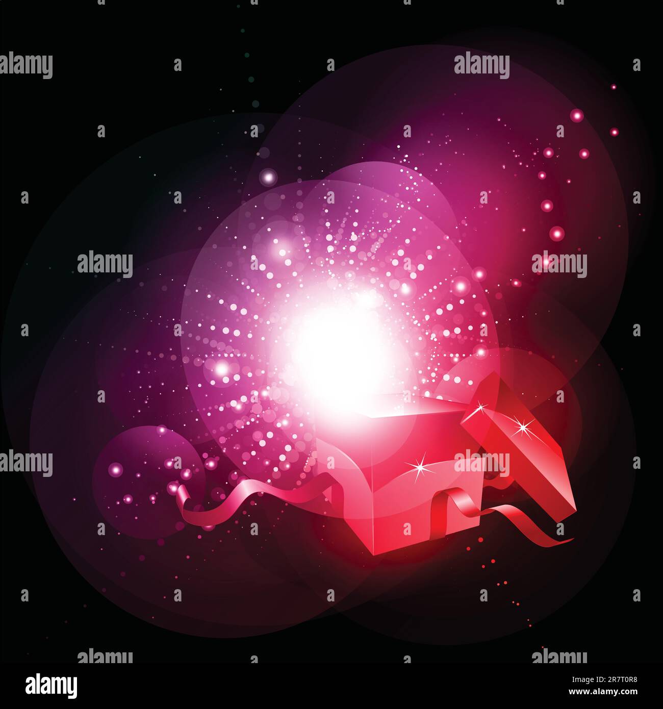 Open gift box with an abstract magical effect Stock Vector Image & Art ...