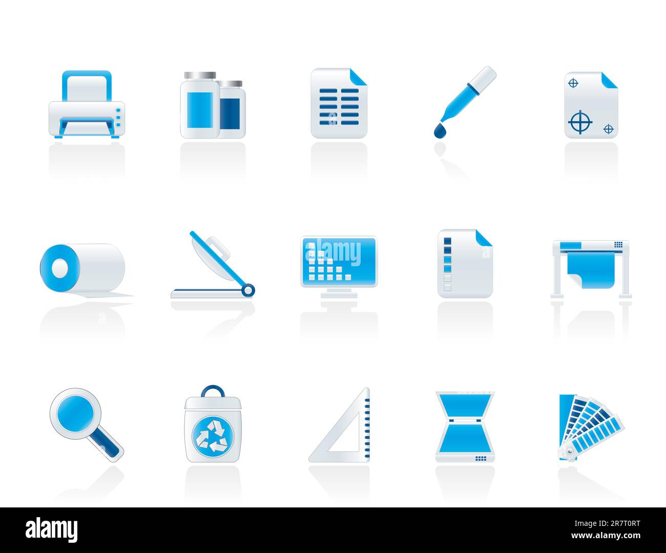 Commercial print icons - vector icon set Stock Vector Image & Art - Alamy