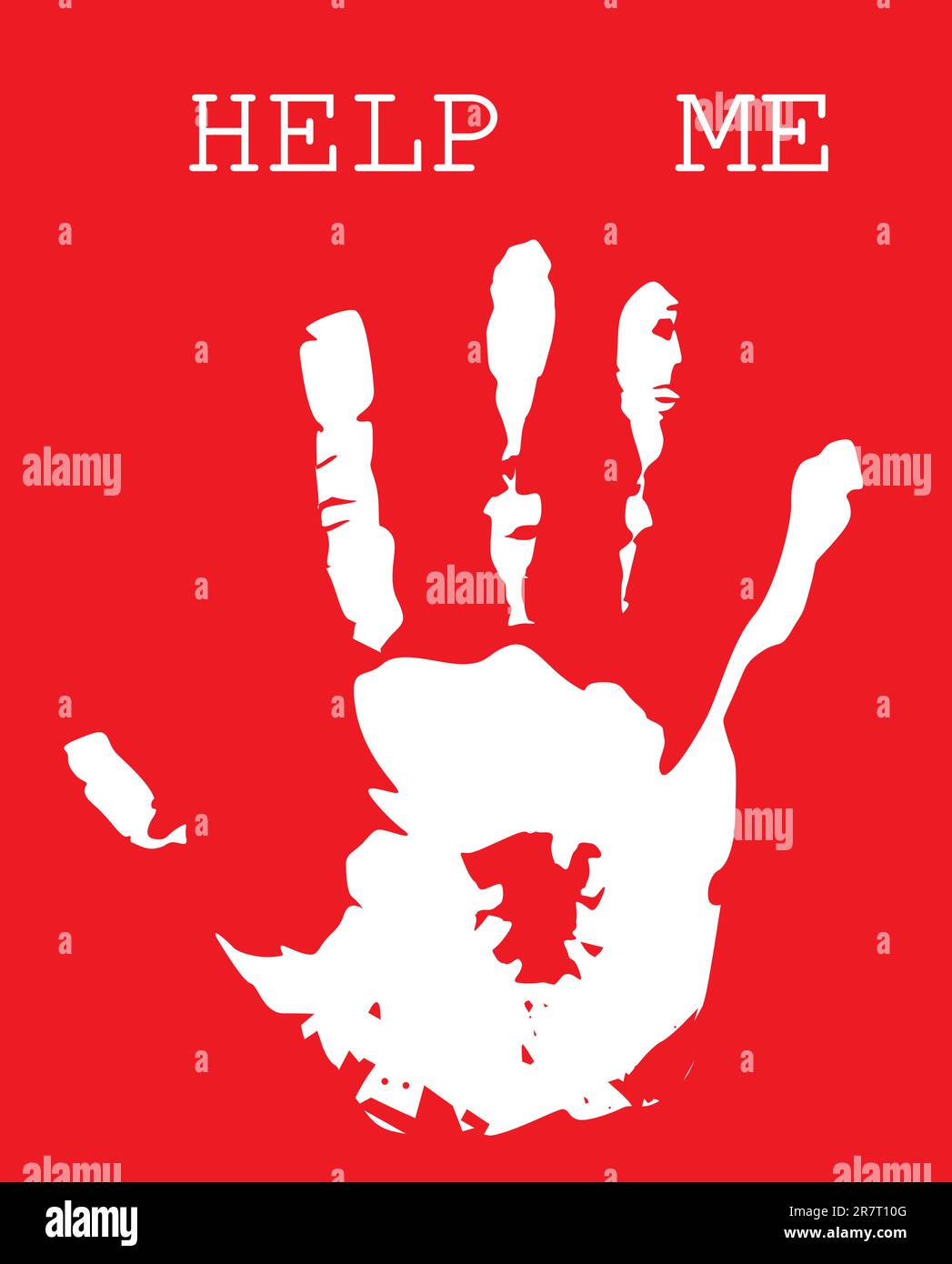 Print of hand ask for help. Friendship background as symbol encourage ...