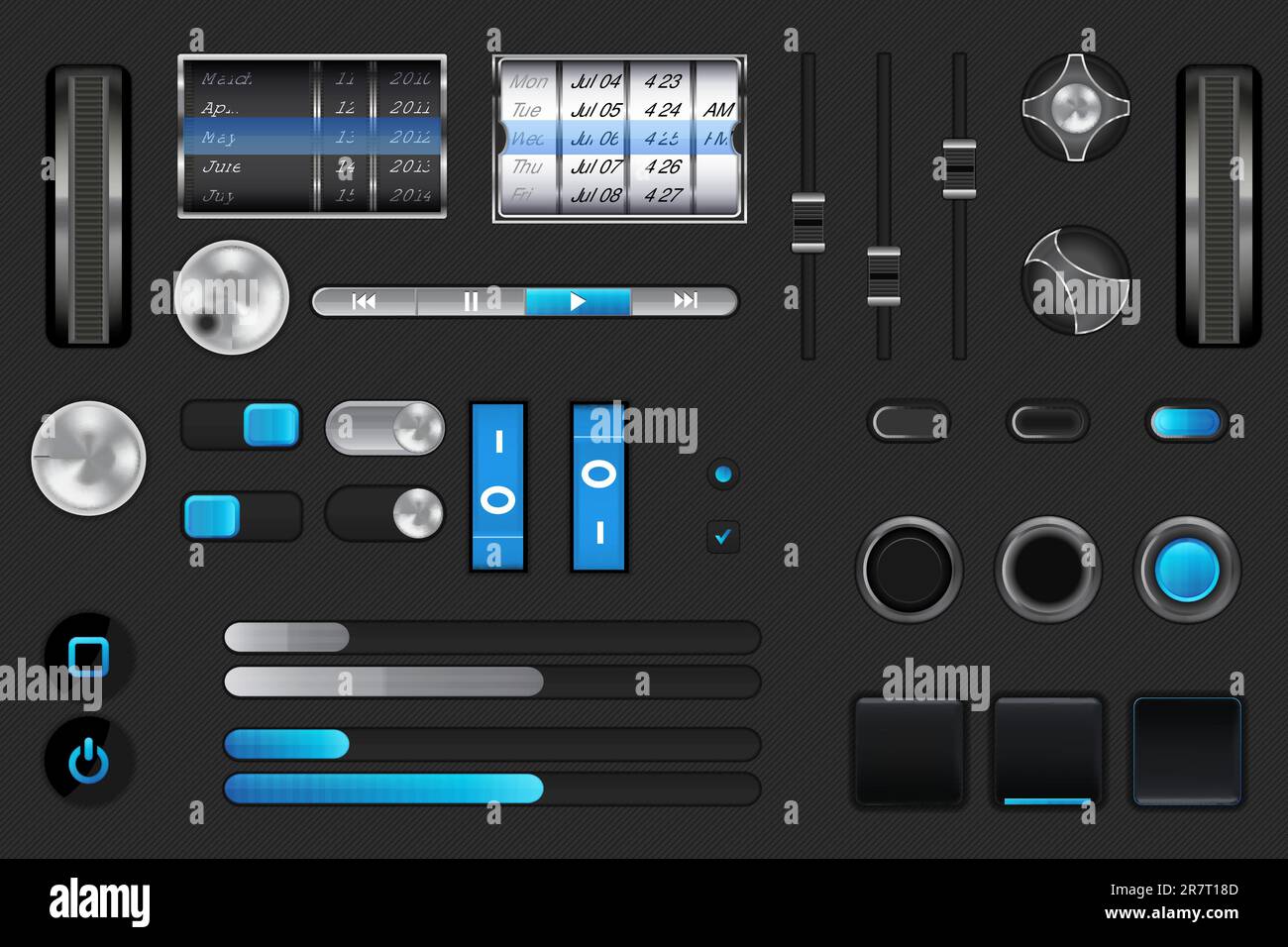 Graphic User Interface For Your Mobile Or Desktop Application Stock Vector Image And Art Alamy