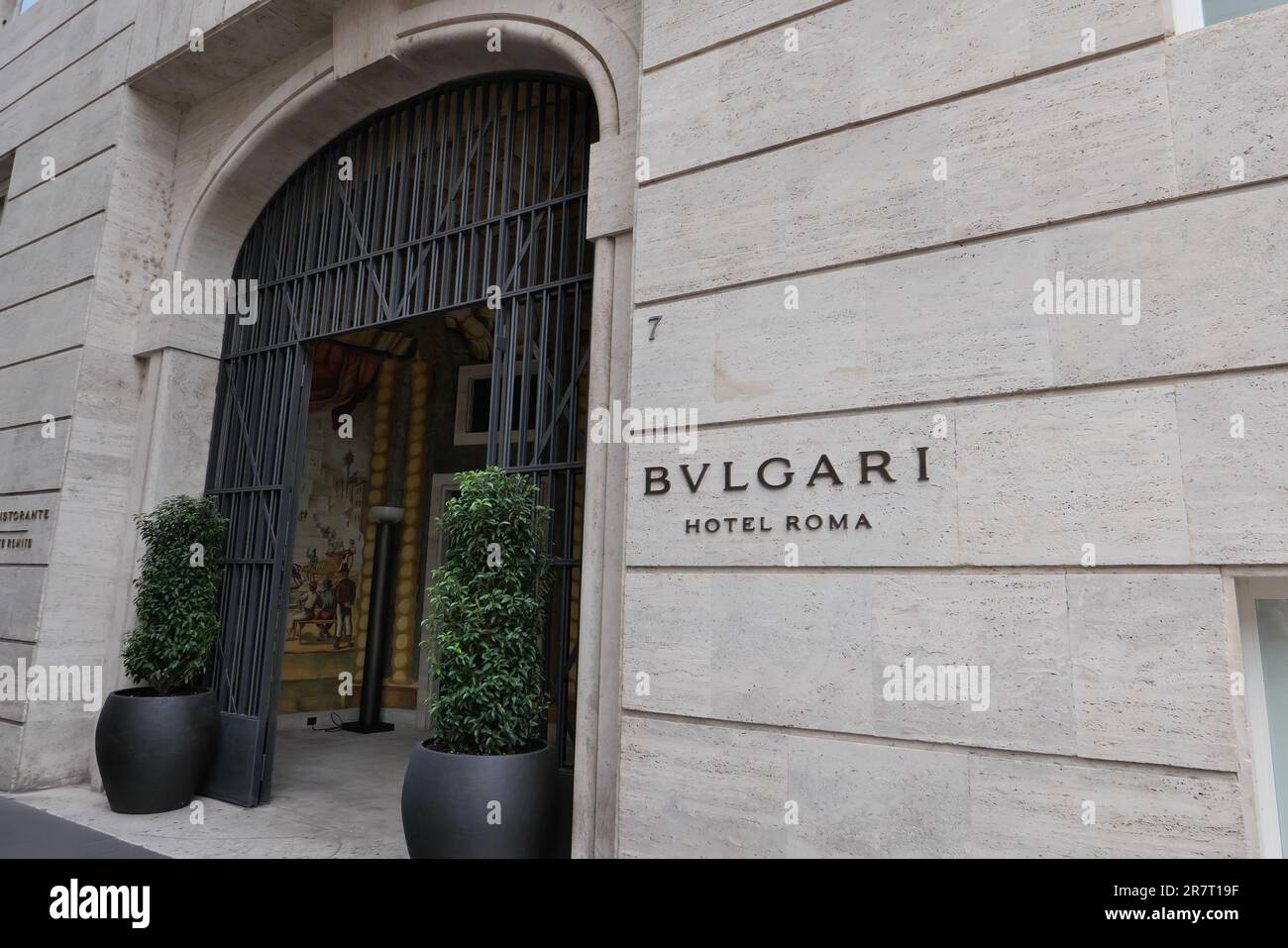 SIGN OF BULGARI HOTEL Stock Photo - Alamy