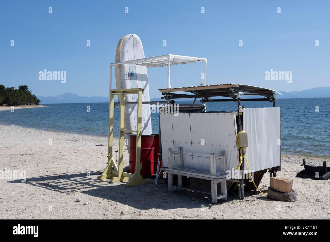Otsu, Shiga Prefecture, Japan. 19th Mar, 2023. An off-duty lifeguard ...