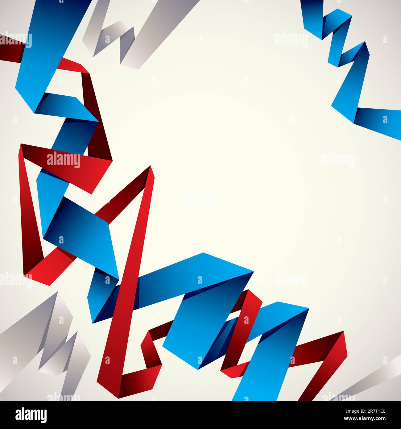 Abstract background with red and blue paper stripes Stock Vector Image ...