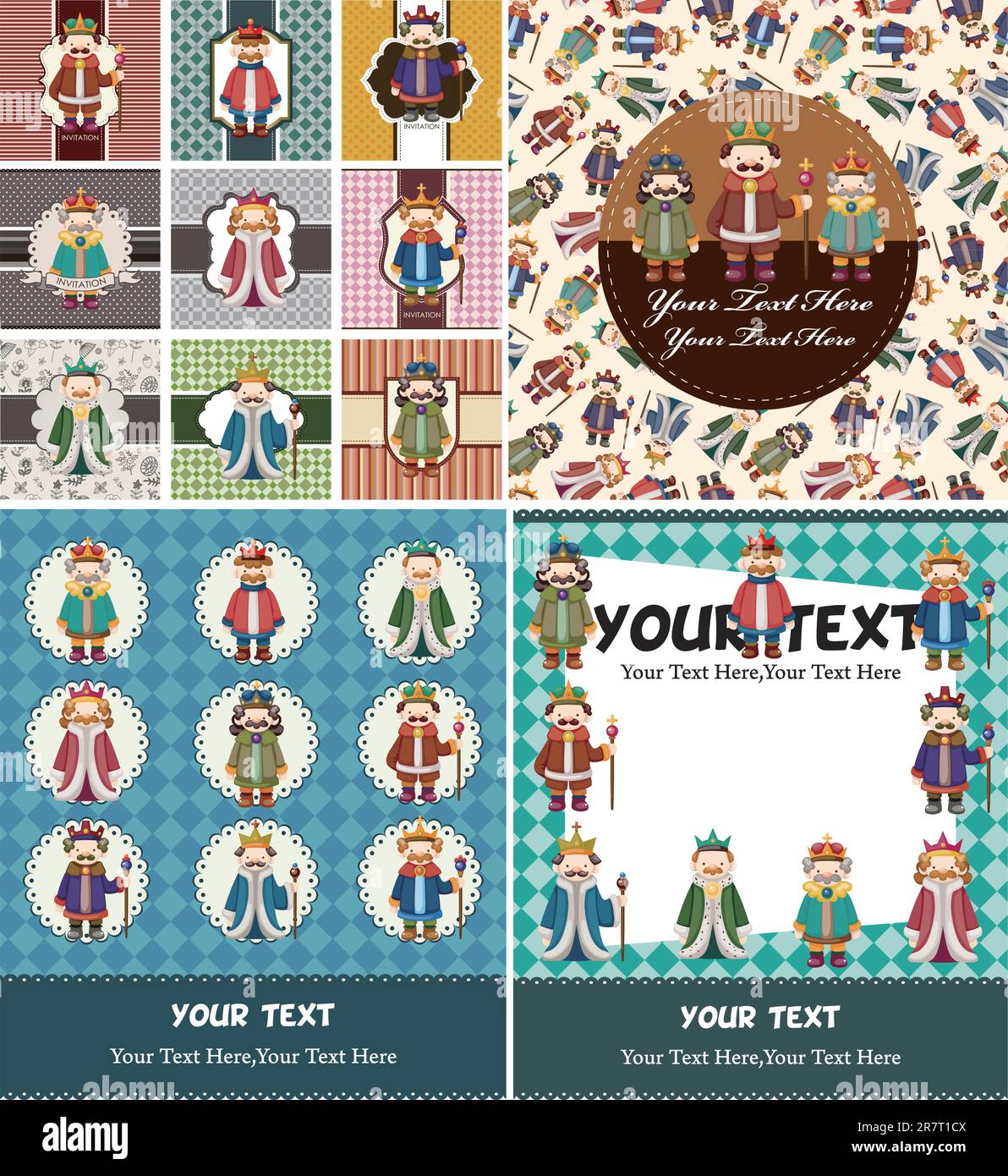 cartoon king card Stock Vector Image & Art - Alamy