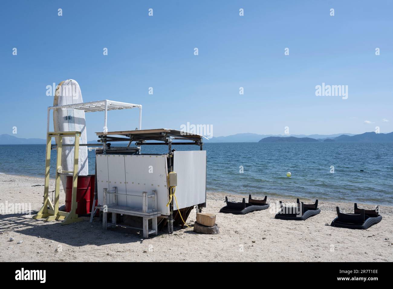 Otsu, Shiga Prefecture, Japan. 19th Mar, 2023. An off-duty lifeguard ...