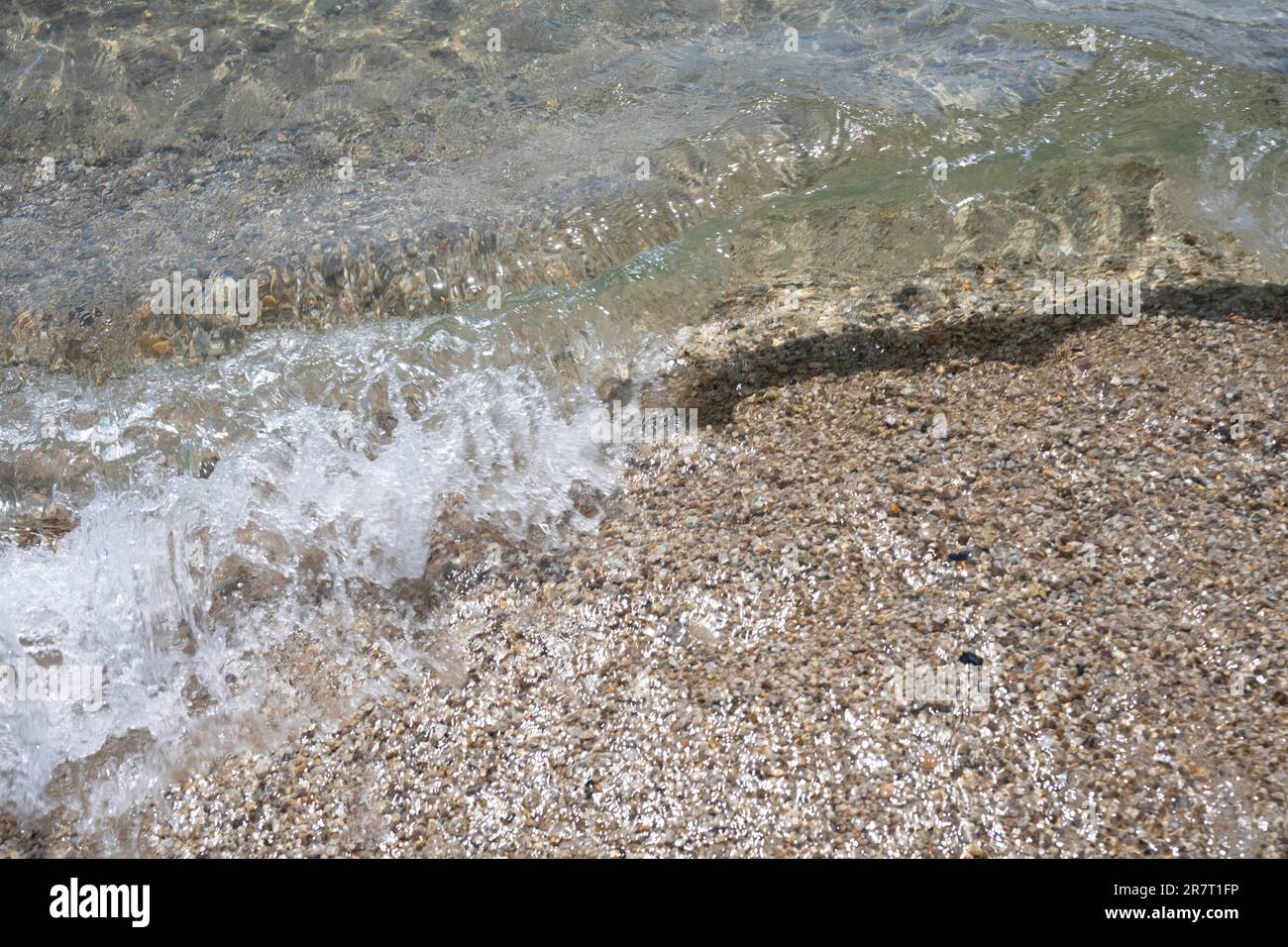Otsu, Shiga Prefecture, Japan. 19th Mar, 2023. Waves crashing on the ...