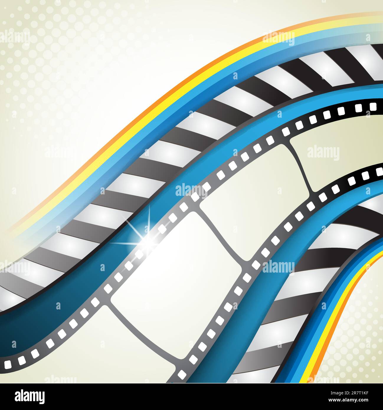 Film frames with blue background Stock Vector Image & Art - Alamy