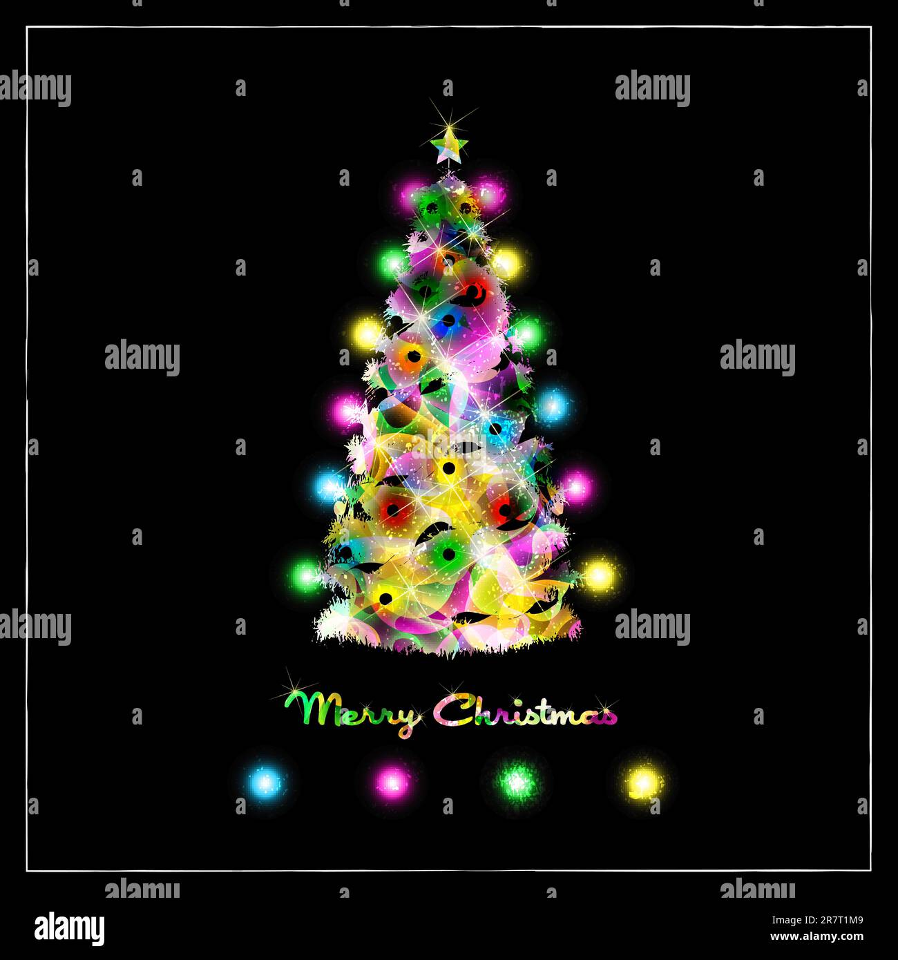 Winter fir tree colorful Stock Vector Images - Alamy