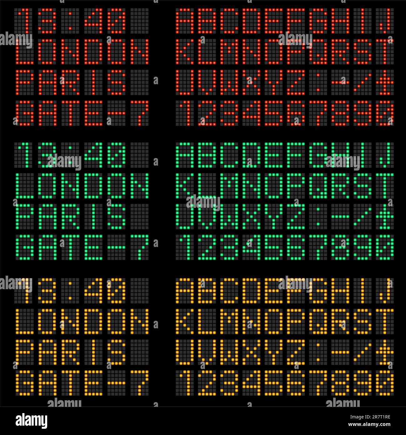 Neon letters alphabet Stock Vector Images - Alamy