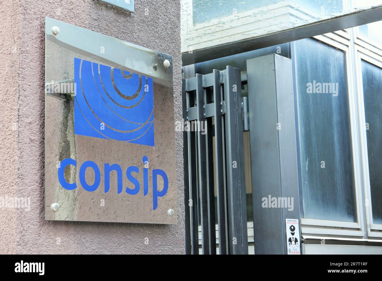 SIGN OF CONSIP JOINT STOCK COMPANY Stock Photo - Alamy