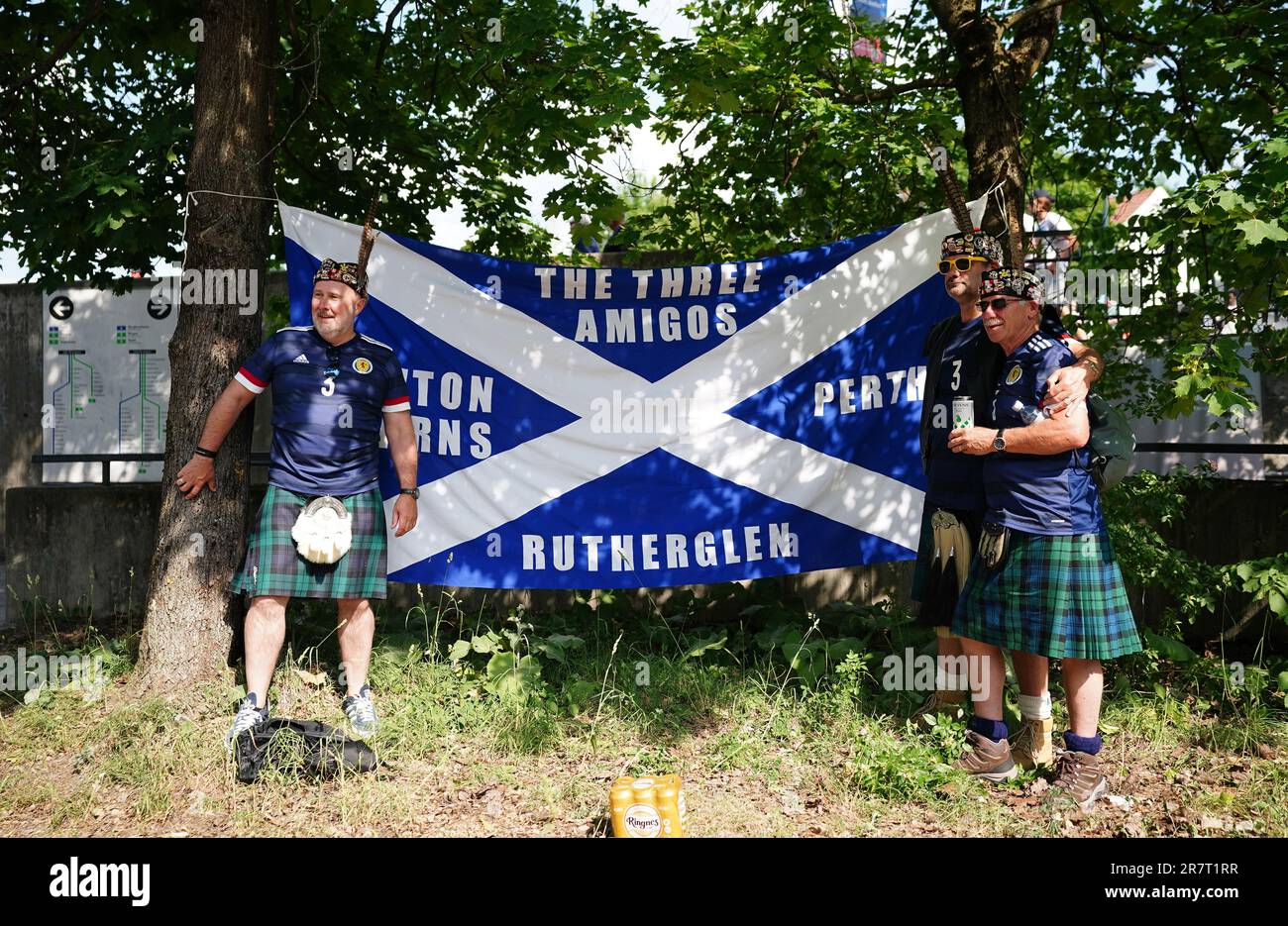 Scotland fans before the UEFA Euro 2024 Qualifying Group A match at ...