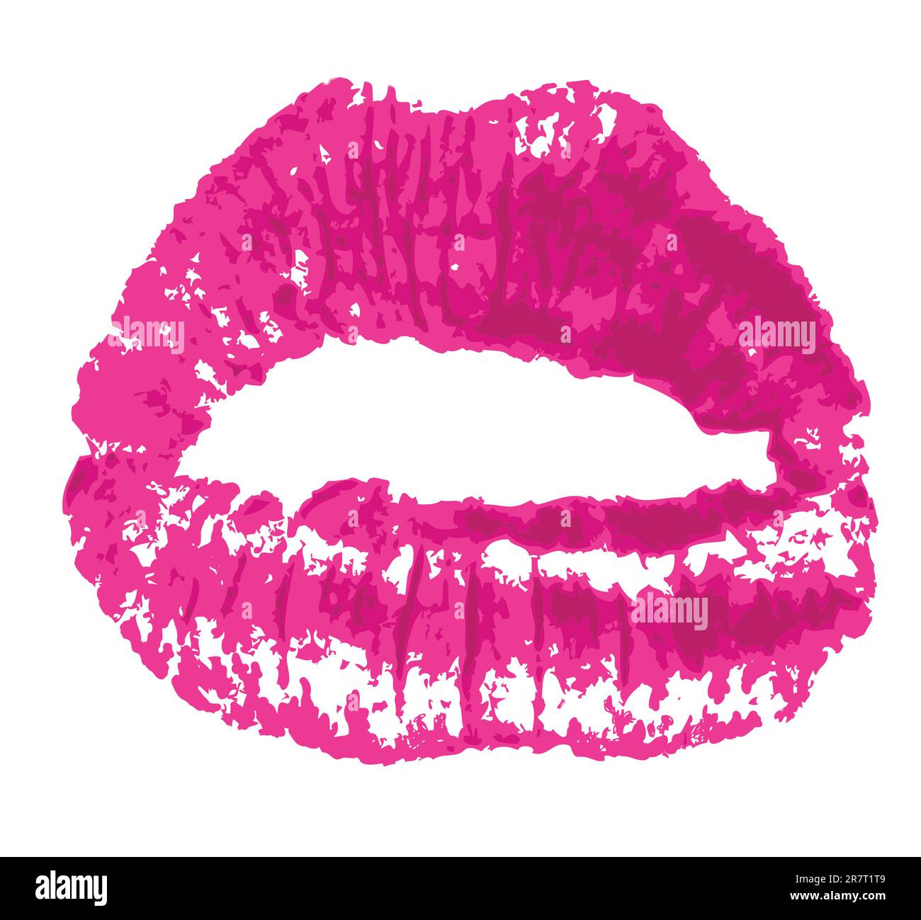 Lipstick print on a white background. Vector Stock Vector Image & Art ...