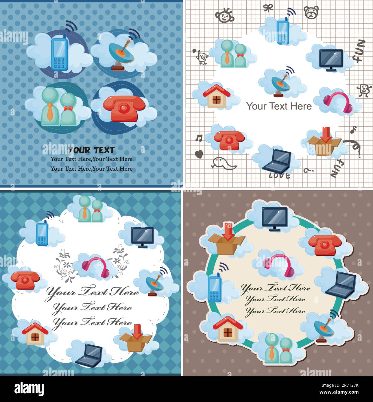 Cloud network card Stock Vector Image & Art - Alamy