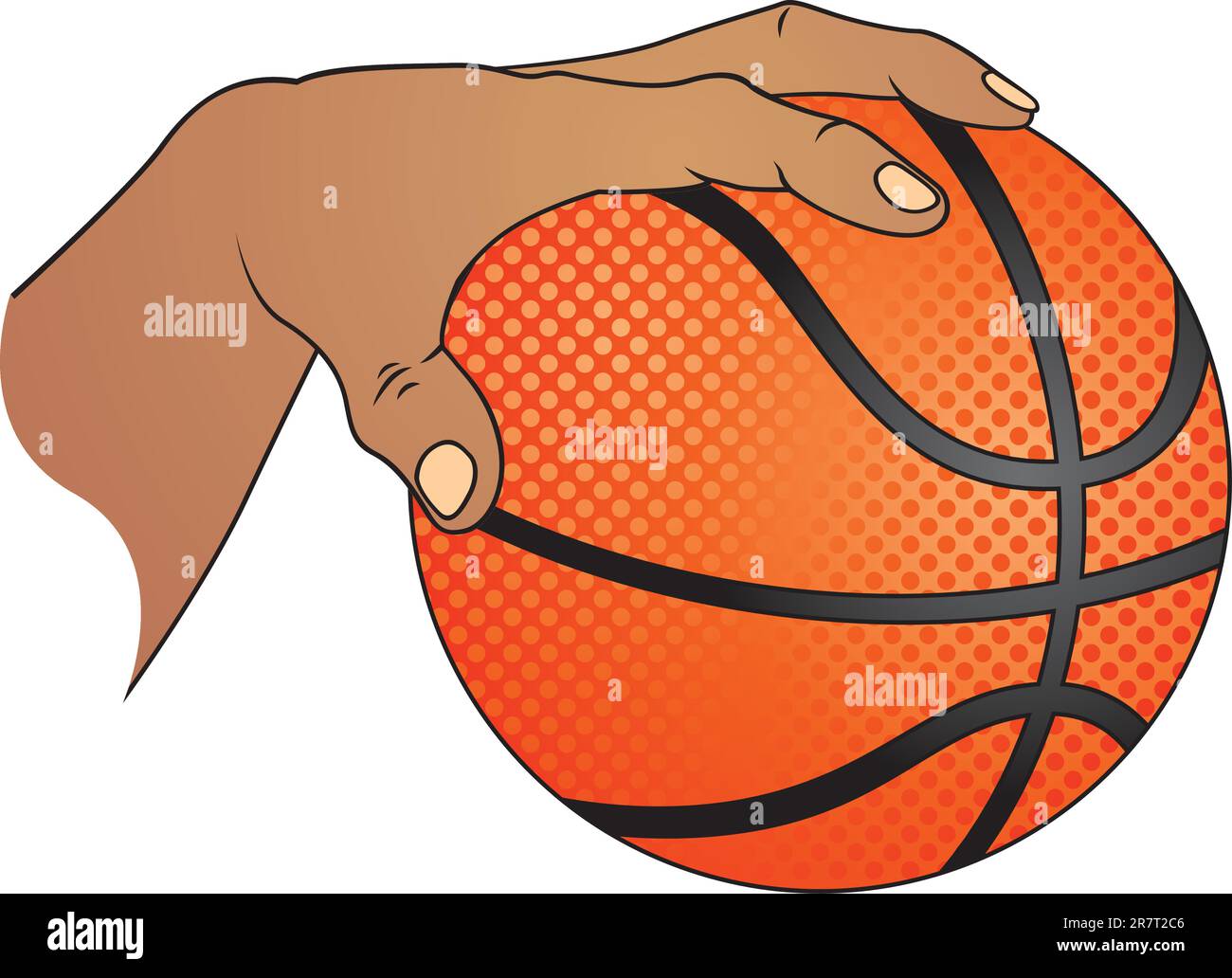 Hand with Basketball Vector Stock Vector Image & Art - Alamy