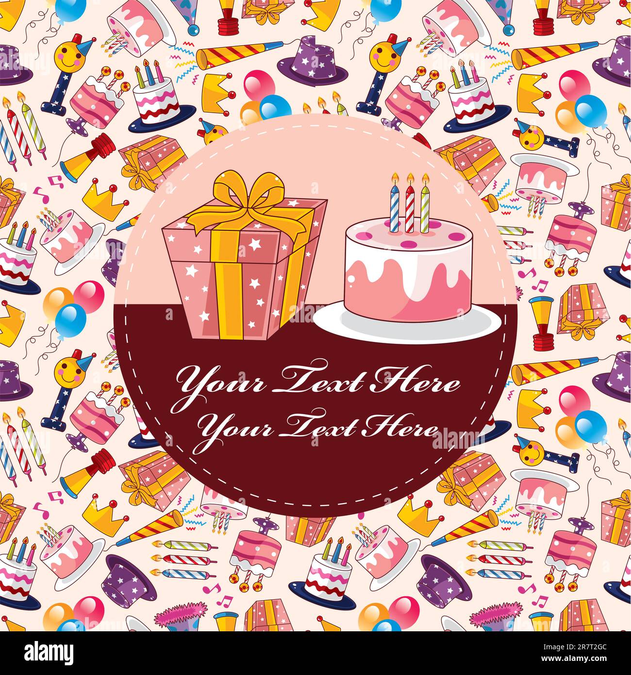 Cartoon birthday card Stock Vector Image & Art - Alamy