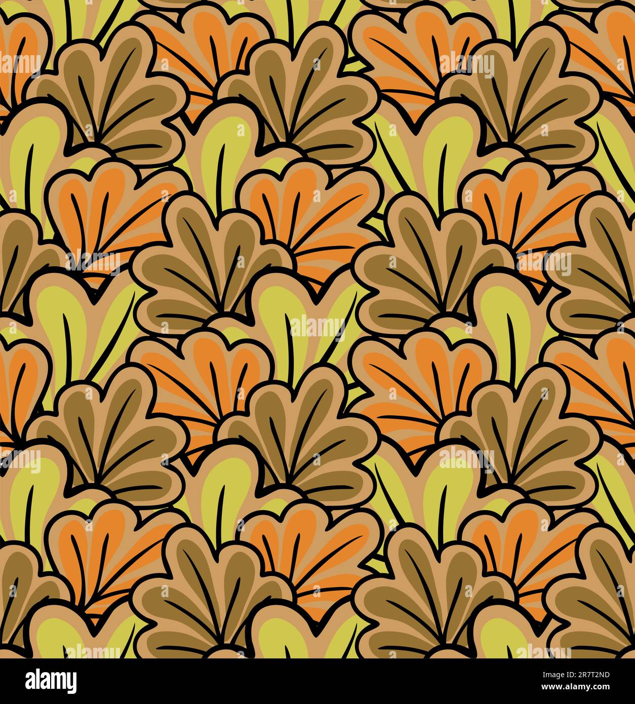 seamless background of stylized autumn leaves Stock Vector Image & Art ...