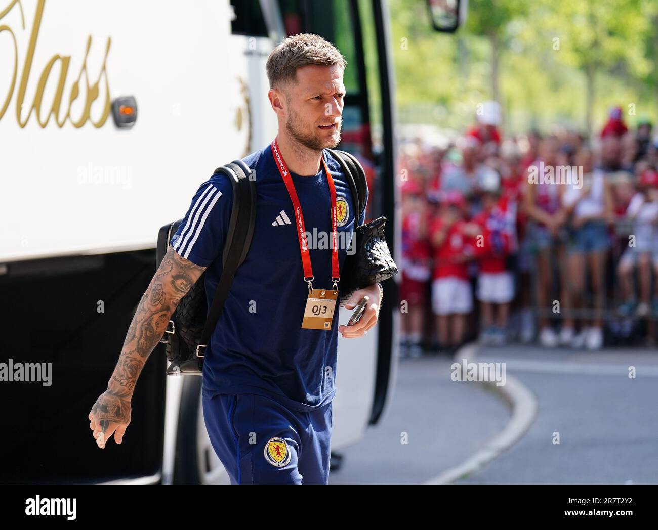 Scotland's Liam Cooper arriving before the UEFA Euro 2024 Qualifying ...