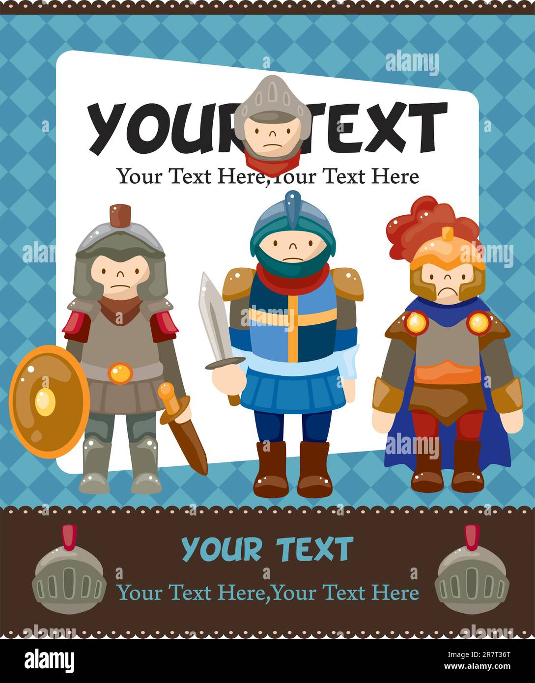 cartoon knight card Stock Vector Image & Art - Alamy