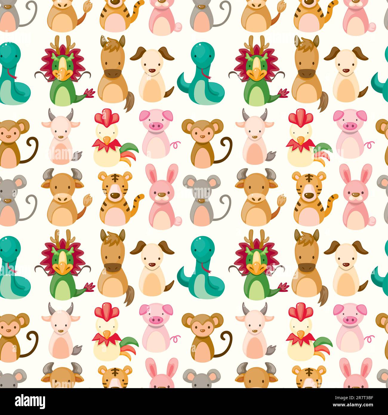 Cartoon rabbit seamless new Stock Vector Images - Alamy