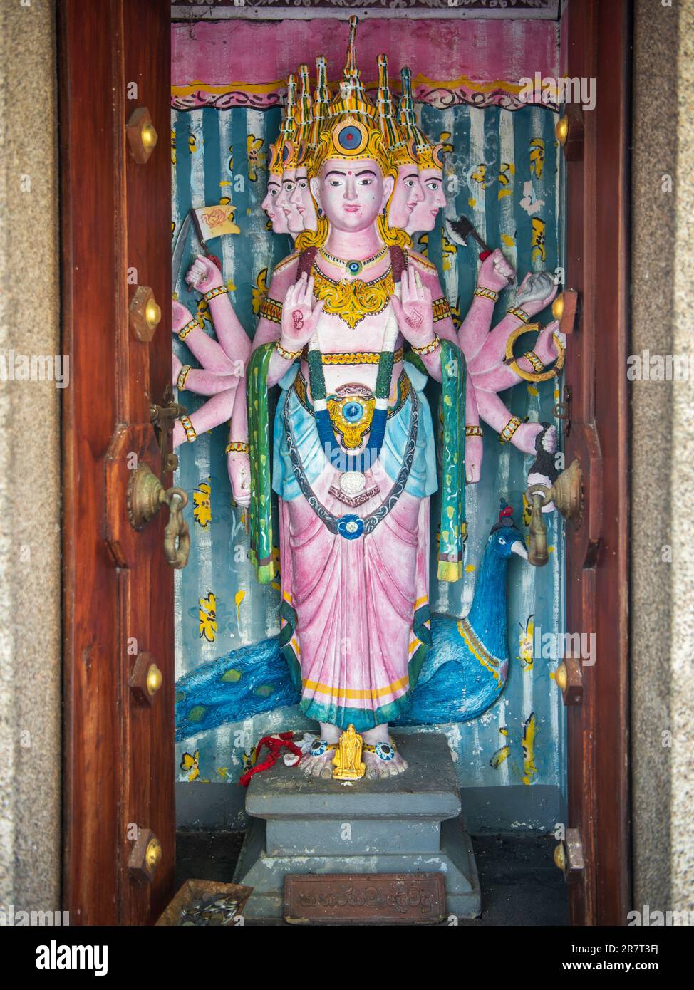 Kataragama deviyo, a guardian deity of Sri Lanka, at the Seema Malaka ...