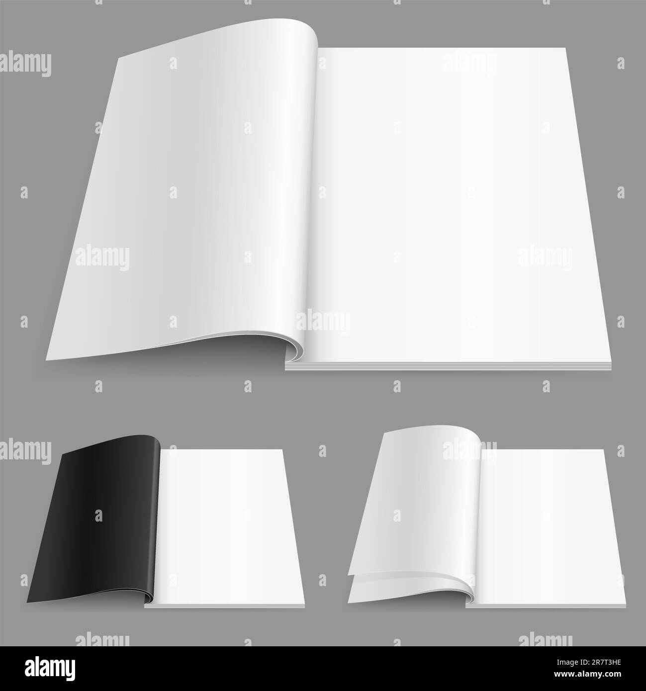 Realistic magazine set number two. Illustration on white background for ...
