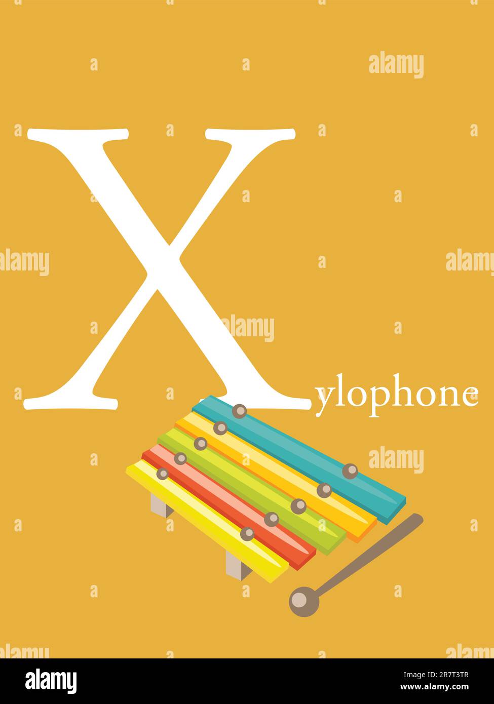 Colorful abc, letter X, vector illustration Stock Vector Image & Art ...